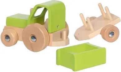 GOKI Dřevěný traktor s přívěsem / od 2 let