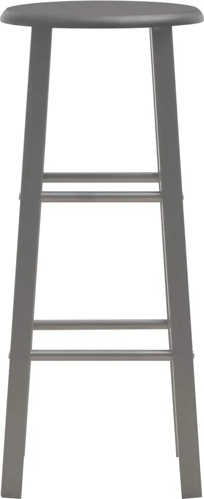 Barové stoličky 2 ks antracitové MDF 284387