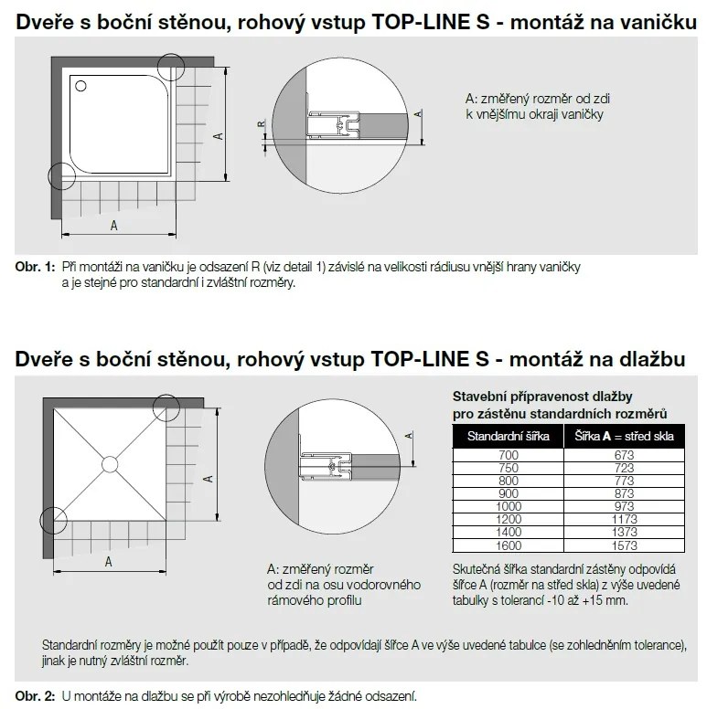 Ronal (Sanswiss) SanSwiss Top Line S Black-Line rohový vstup s dvoudílnými posuvnými dveřmi TLS D+G Šířka: 80 cm