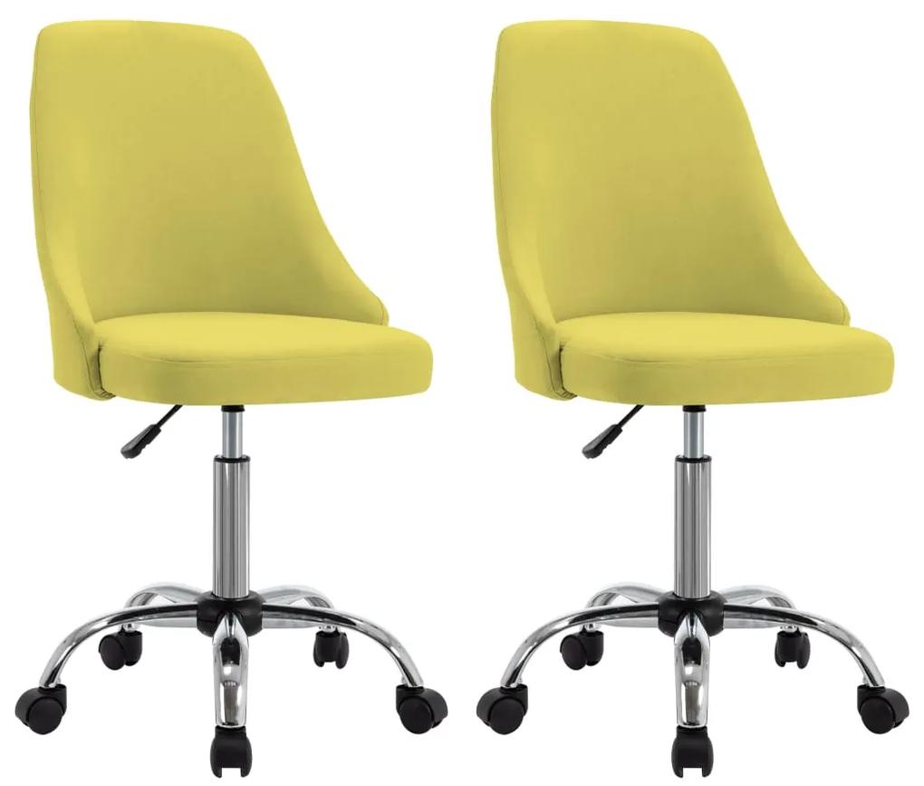 323233 vidaXL Jídelní židle 2 ks žluté textil