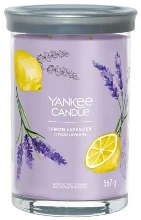 Aromatická svíčka, Yankee Candle Signature Tumbler Lemon Lavender, hoření až 100 hod