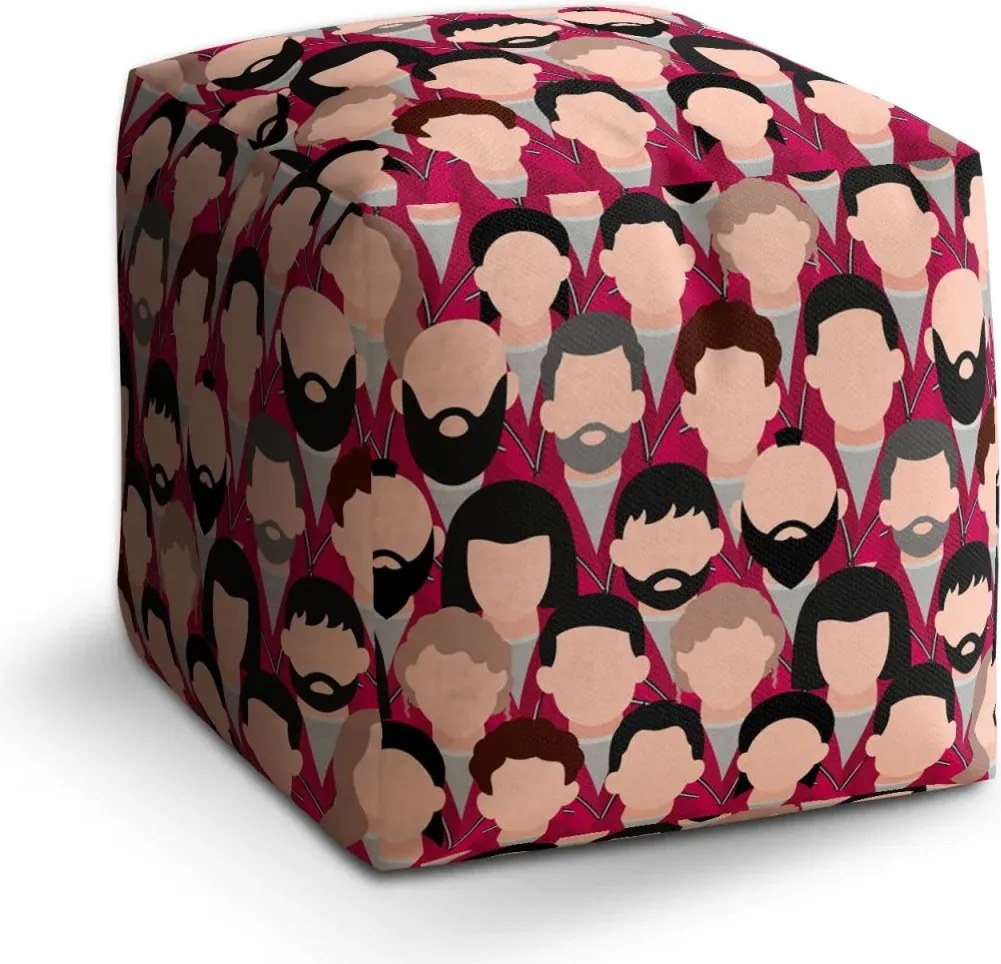 Sablio Taburet Cube Money heist Anonymní tváře - 50x50x50 cm