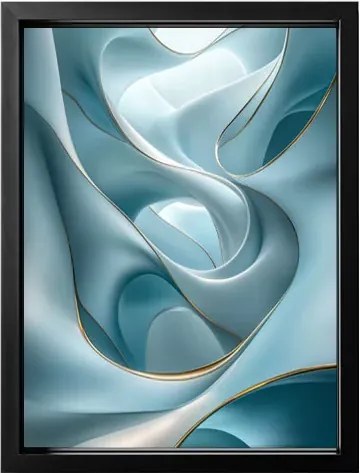 Modrá harmonie - obraz - Luxusní abstrakce s jemnými liniemi 38 - A3 – 297 × 420 mm - 249 Kč
