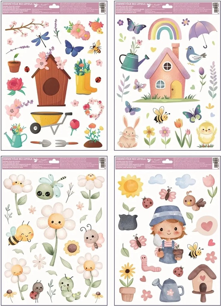 Anděl Přerov Okenní fólie - zahrada 30 x 42 cm, různé druhy, 1 ks