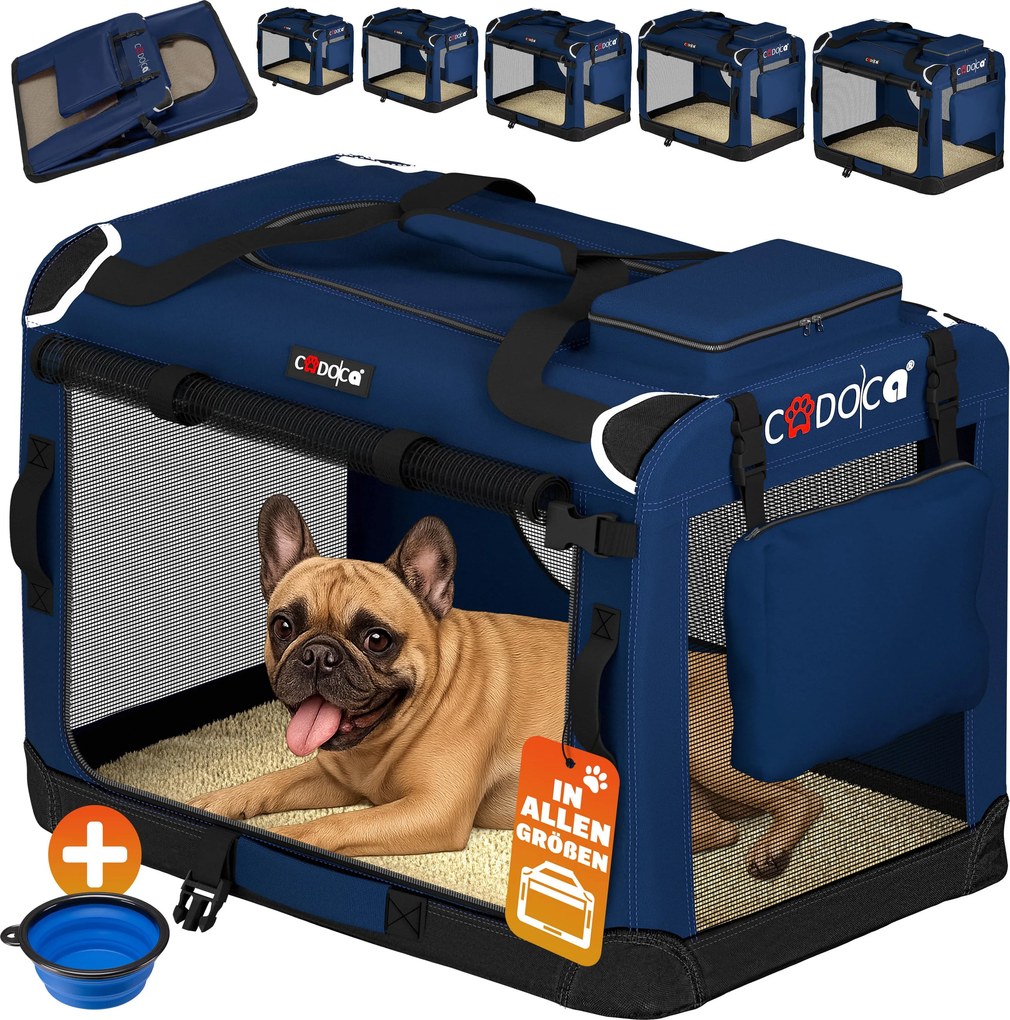 Box pro psa skládací M 60x42x44cm modrá