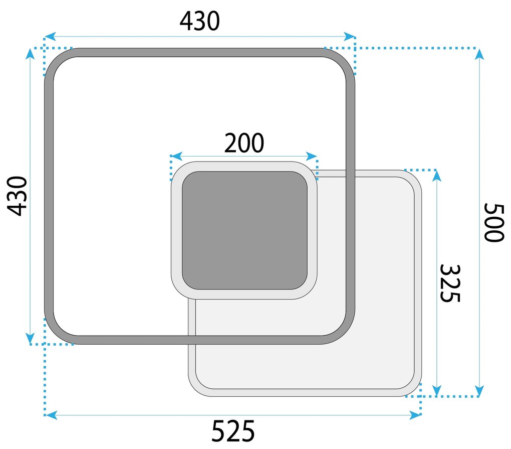 Toolight Stropní LED osvětlení Modern D49 LHJ079-C černá/bílá
