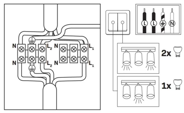 LED RGBW Stmívatelné koupelnové bodové svítidlo TURYN 3xGU10/6,5W/230V IP44 bílá