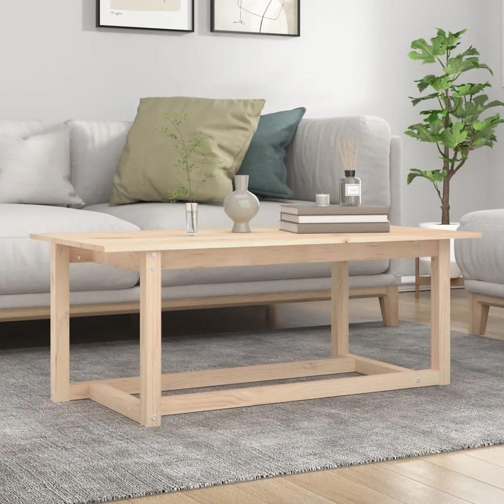vidaXL Konferenční stolek 110 x 55 x 45 cm masivní borové dřevo [822168] Barva: Bílá