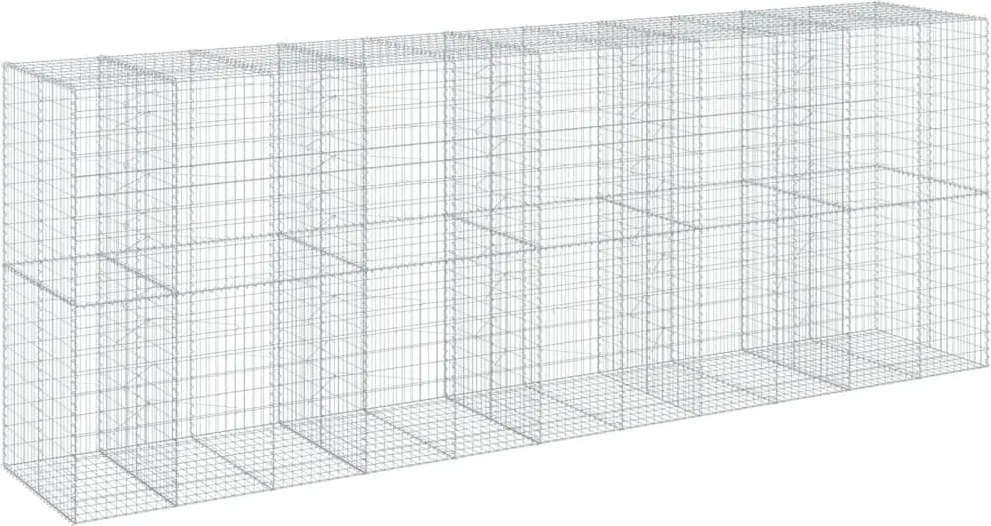 Gabionový koš s víkem 550 x 100 x 200 cm pozinkované železo 3295234