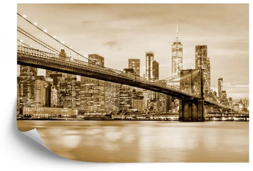 Fototapeta Brooklyn Bridge Nyc V Sepia Strukturální vinyl 135x90