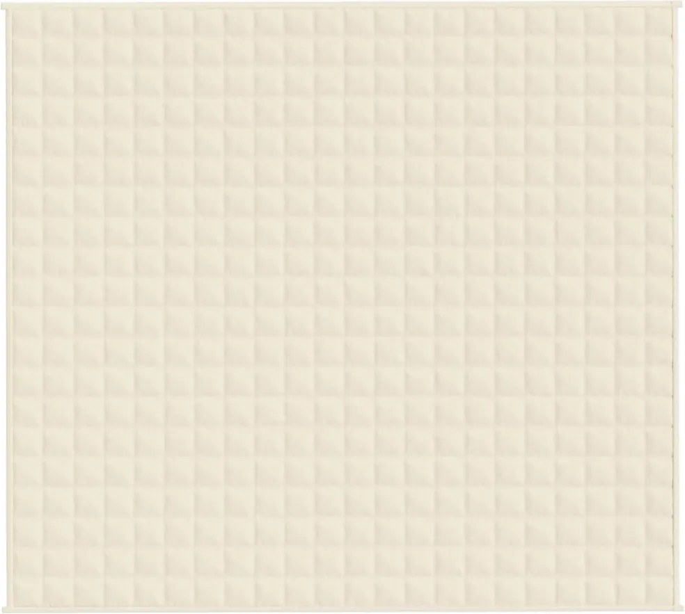 Zátěžová deka světle krémová 200 x 220 cm 13 kg textil 3154877