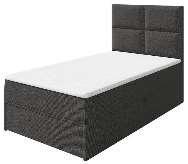 Kontinentálni postel Hudson Lux 1, Strana: levá, Rozměr postele: 100x200, Potah:: ekokůže Soft 017