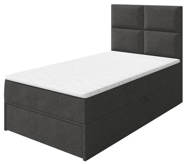 Kontinentálni postel Hudson Lux 1, Strana: levá, Rozměr postele: 90x200, Potah:: ekokůže Soft 011