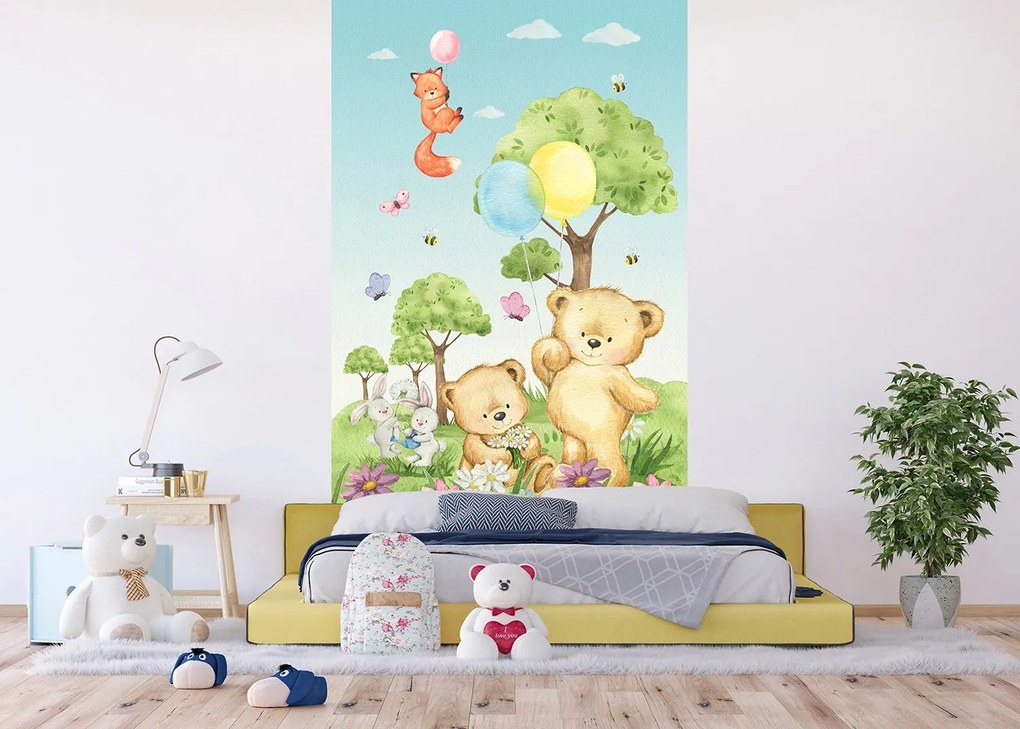 Dětská vliesová fototapeta na zed' Zvířecí Dýchánek | 150 x 270 cm | DFTD2P5611