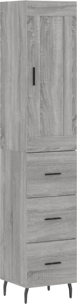 Skříň highboard šedá sonoma 34,5 x 34 x 180 cm kompozitní dřevo 3200215