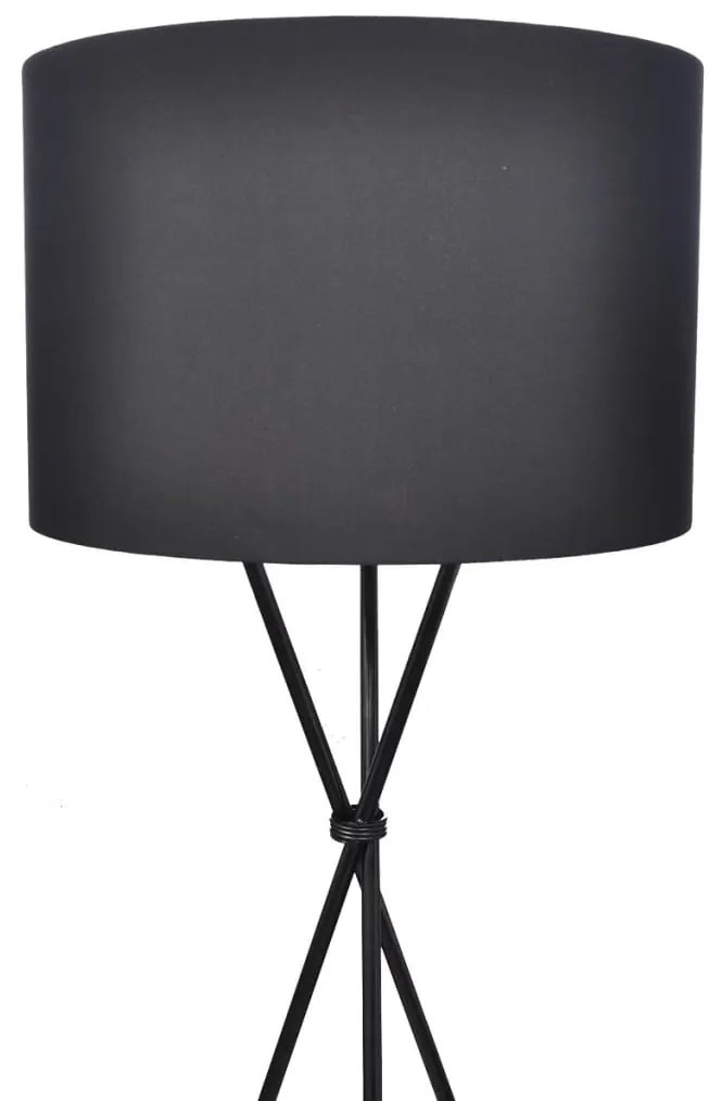 Stojací lampa s vysokým stojanem černá 240901