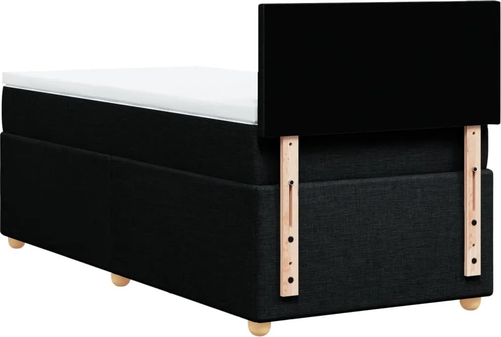 Box spring postel s matrací černá 80 x 200 cm textil 3286502