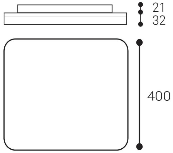 LED2-LED Koupelnové stropní svítidlo SQUARE 38W/230V 3000K/3500K/4000K IP54 bílá