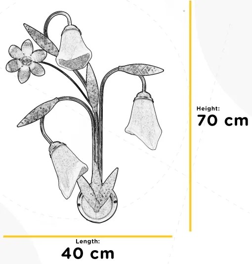 ONLI - Nástěnné svítidlo ALGA 3xE14/6W/230V bronzová