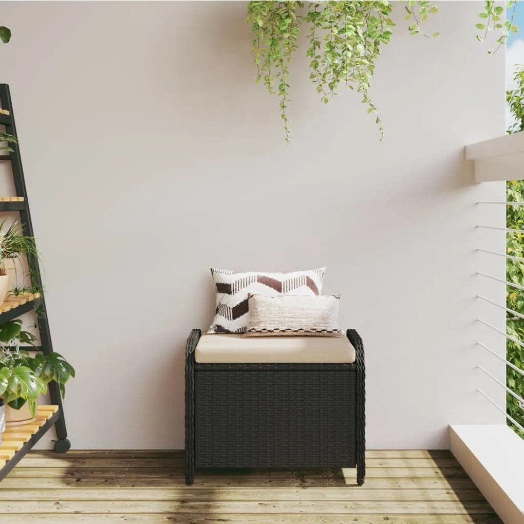 vidaXL Zahradní stolička s poduškou 58 x 46 x 46 cm polyratan [365733] Barva: Hnědá