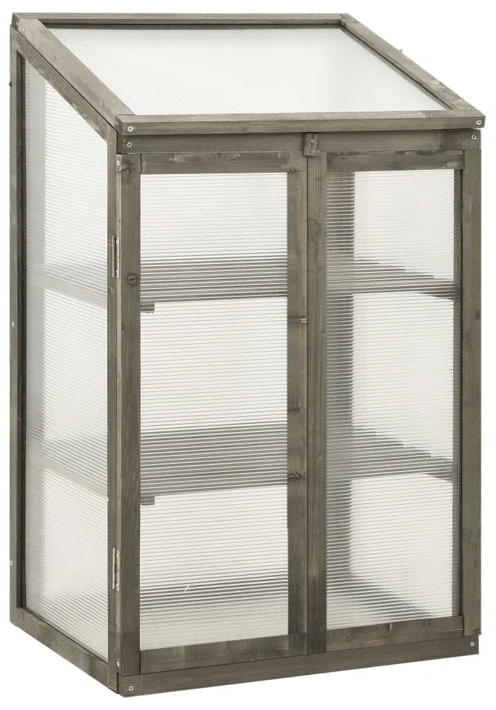 Skleník 60 x 45 x 100 cm jedlové dřevo 314849