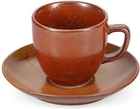 Hnědý porcelánový šálek na cappuccino 200 ml Ovio – BonBistro