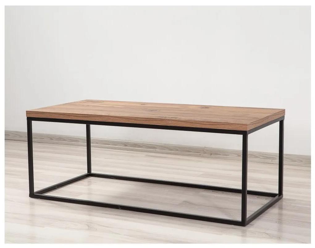 Asir | Konferenční stolek QUANTUM 34x95 cm hnědá/černá | AS0634