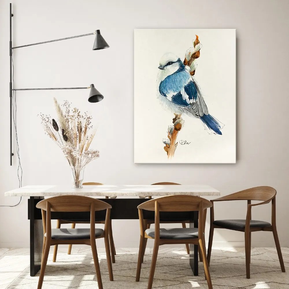 Gario Obraz na plátně Malý modrý pták - Dorota Martyńska Rozměry: 40 x 60 cm