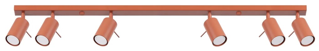 Bodové svítidlo Ring, 6x oranžové kovové stínítko, (možnost polohování)