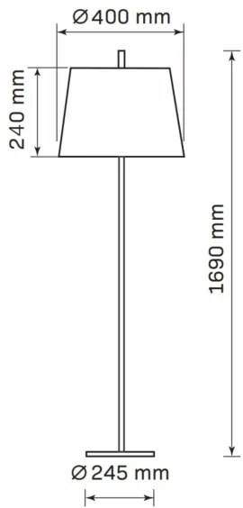 Stojací lampa ELENA 1xE27/20W/230V bílá