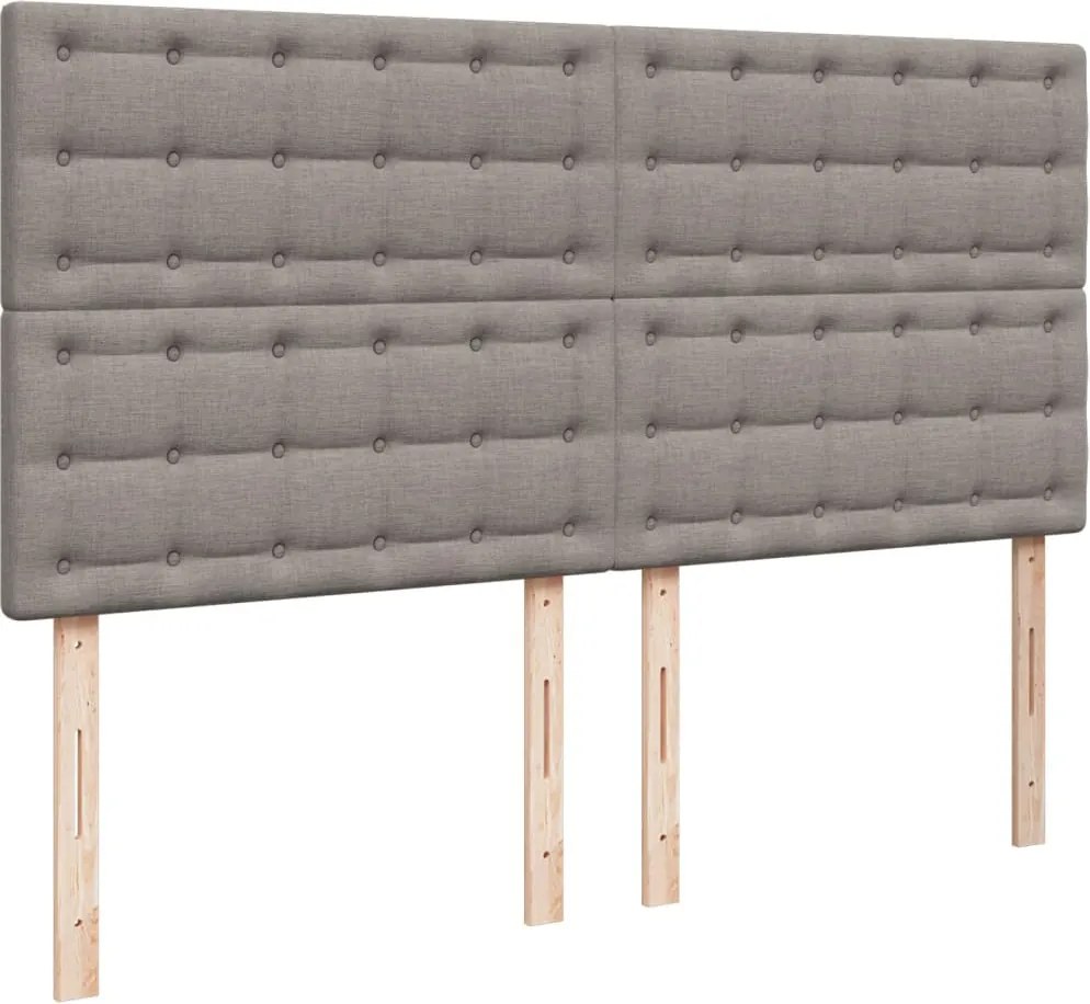 Box spring postel s matrací taupe 200x200 cm textil 3291405