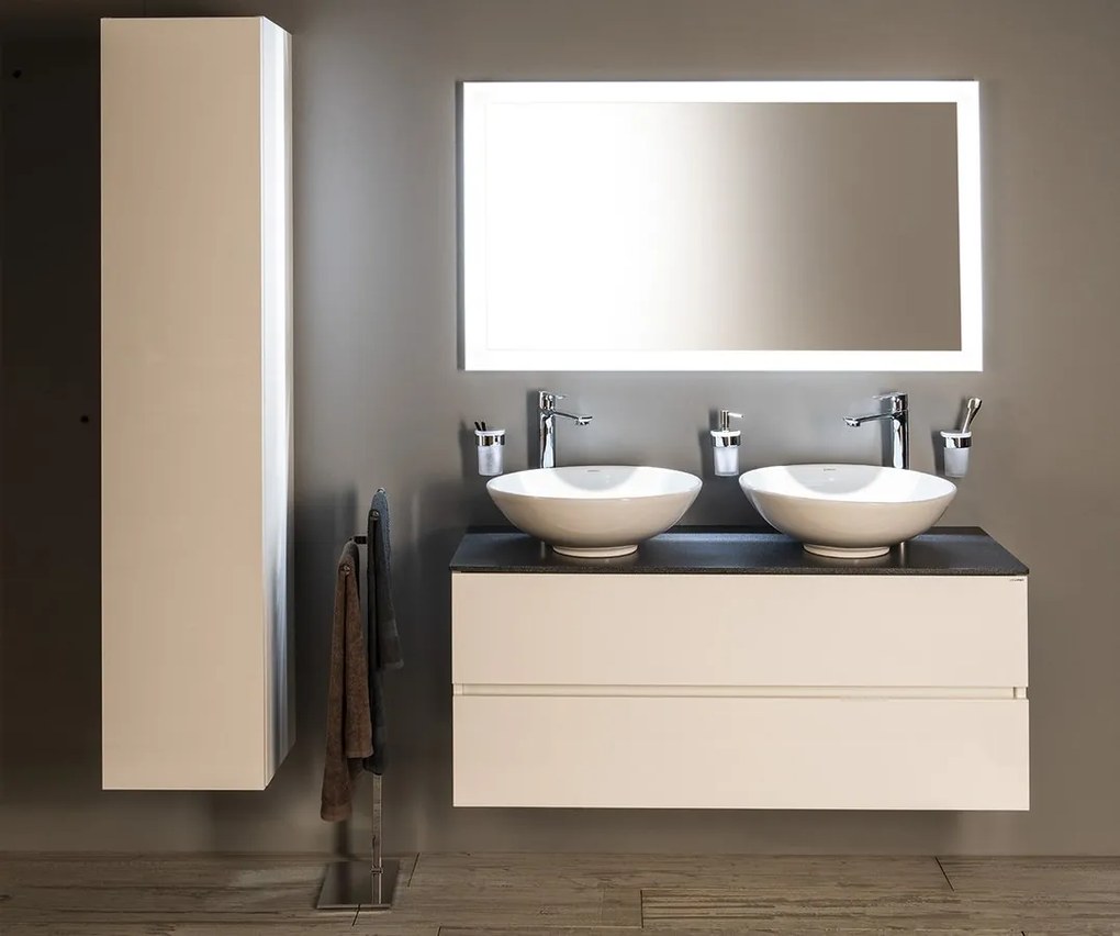 Sapho Sapho, FLUT LED podsvícené zrcadlo 1200x700mm, bílá, FT120