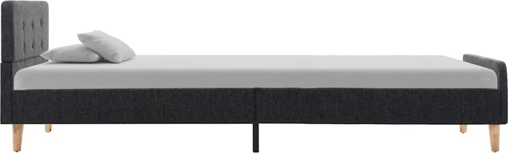 Rám postele tmavě šedý jutovina 90 x 200 cm 284894