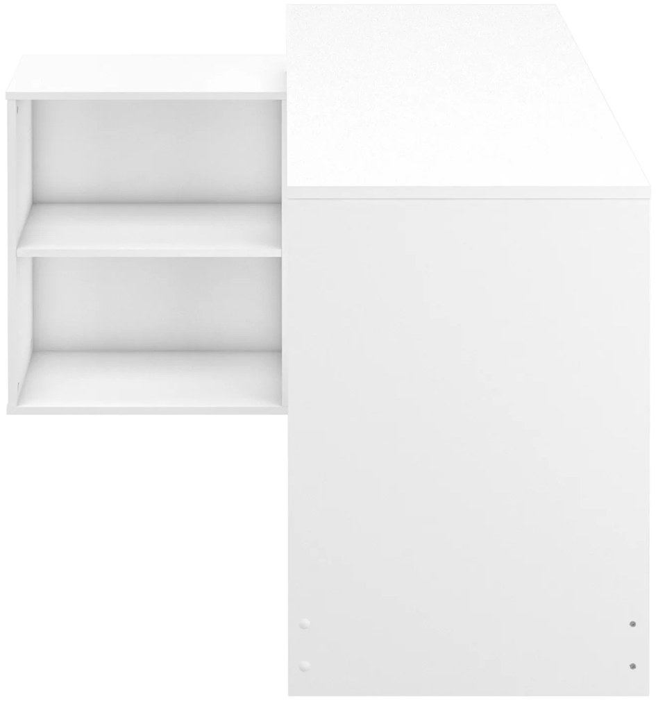 IDEA Rohový psací stůl CORNER bílý 112 x 101 cm