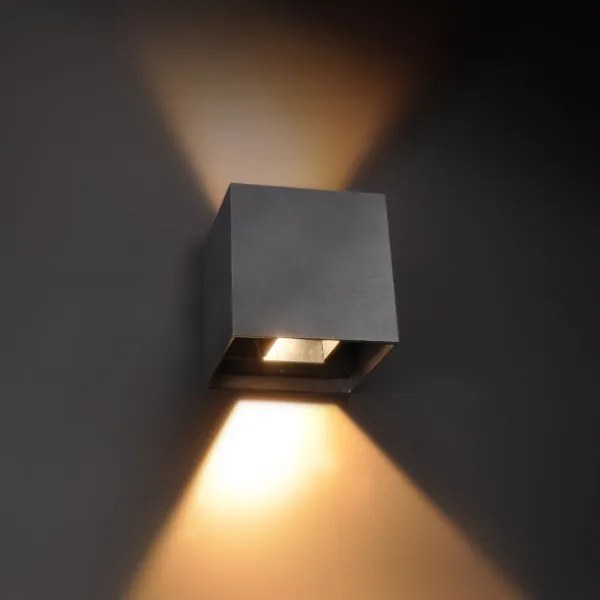 Brilagi - LED Venkovní nástěnné svítidlo CUBE LED/6W/230V černá IP54