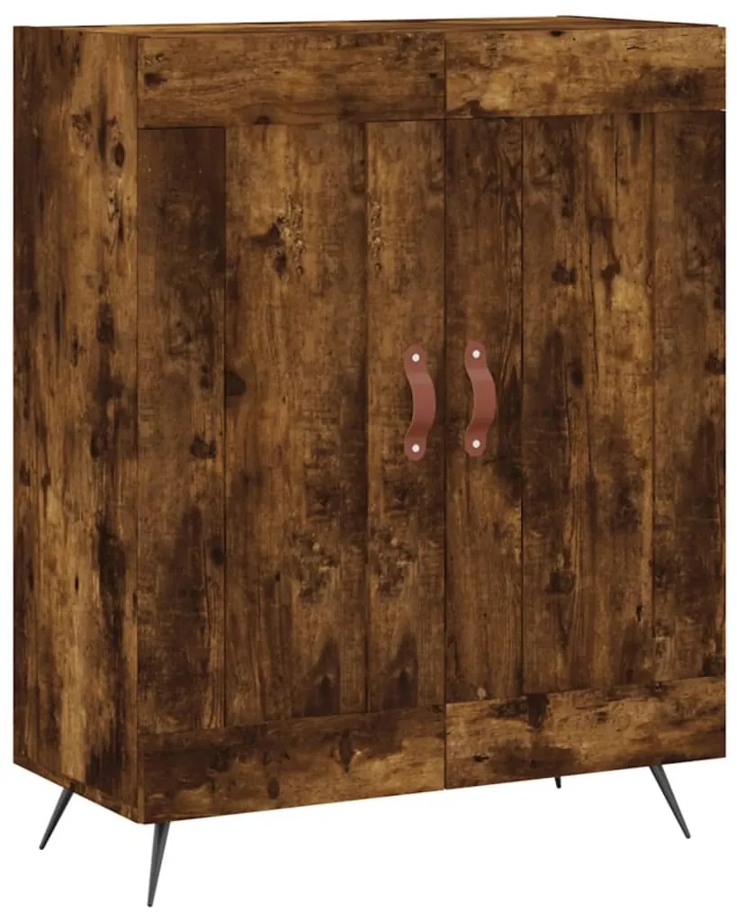 Skříň highboard kouřový dub 69,5 x 34 x 180 cm kompozitní dřevo - Default Title