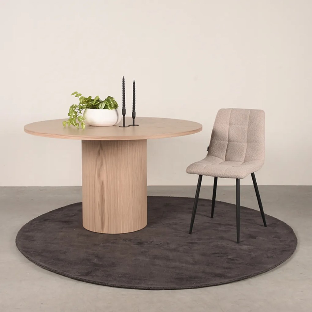 LABEL51 kulatý jídelní stůl OLIVA ø130 cm světlý ME-70.056