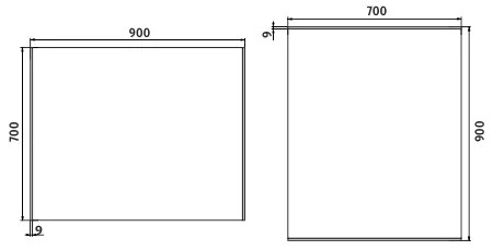 Nimco LED zrcadlo 900x700 - ZP 9019