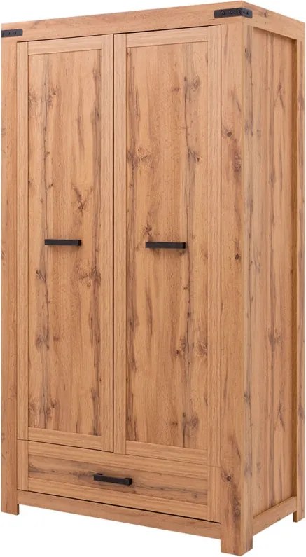 Skříň dvoudveřová se zásuvkou Mortiz 112x210x59.9 cm Dub wotan
