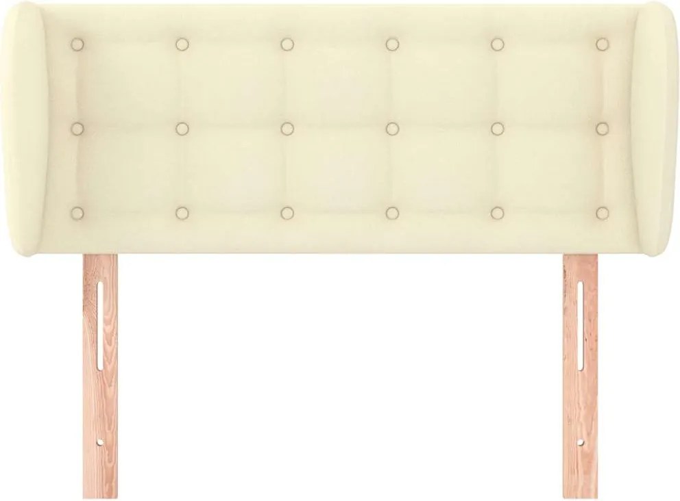 Čelo postele typu ušák krémové 93x23x78/88 cm umělá kůže 3117224