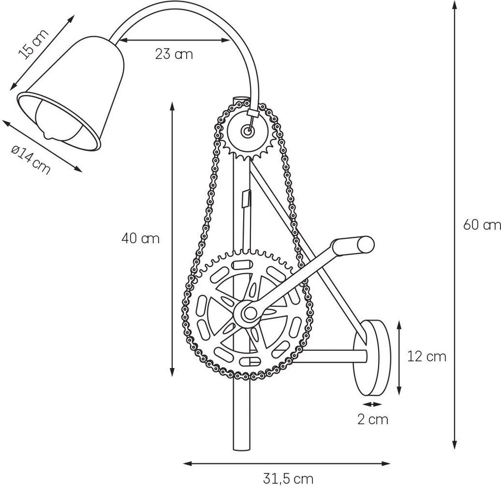 Nástěnné svítidlo Bike