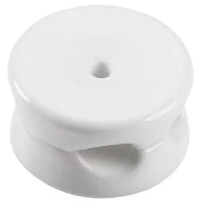 Elhard Držák na 2 kabely, nástěnný Retro Keramik, 33x18mm, bílý KP1004W