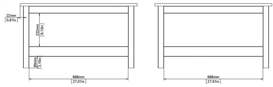 Konferenční stolek Real, černá