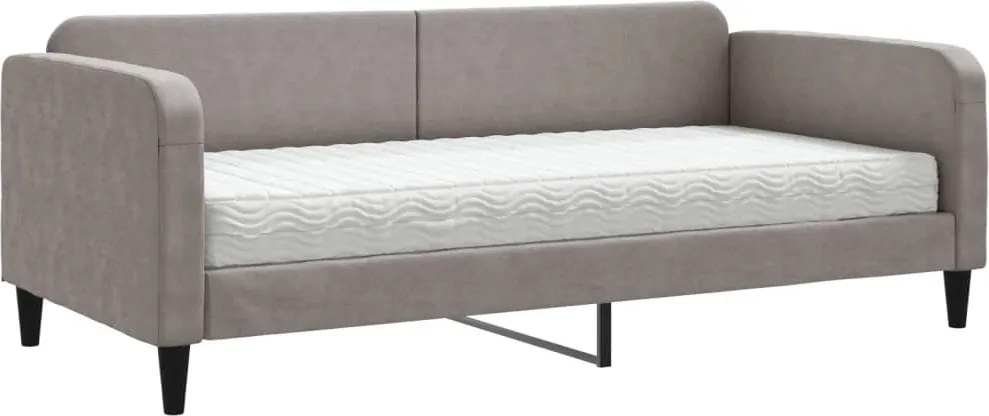 Válenda s matrací taupe 90 x 200 cm textil 3196801