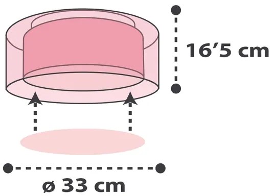Dalber 41416S - Dětské stropní svítidlo CLOUDS 2xE27/60W/230V růžová