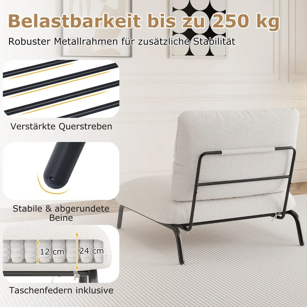 Costway Nadrozměrné křeslo Accent s extra širokým a hlubokým sedákem