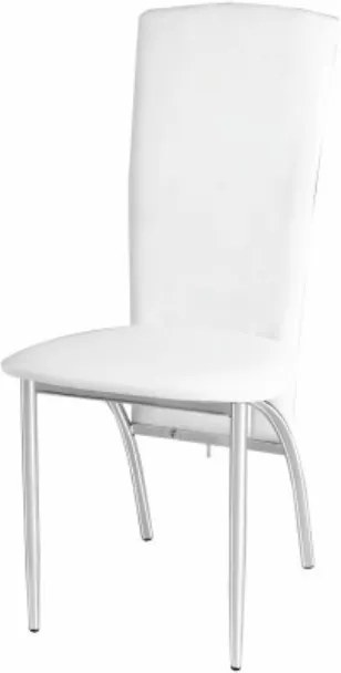 Židle v luxusním provedení ekokůže bílá FINA