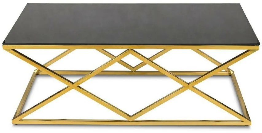 DekorStyle Konferenční stolek Diamant Gold 45 cm