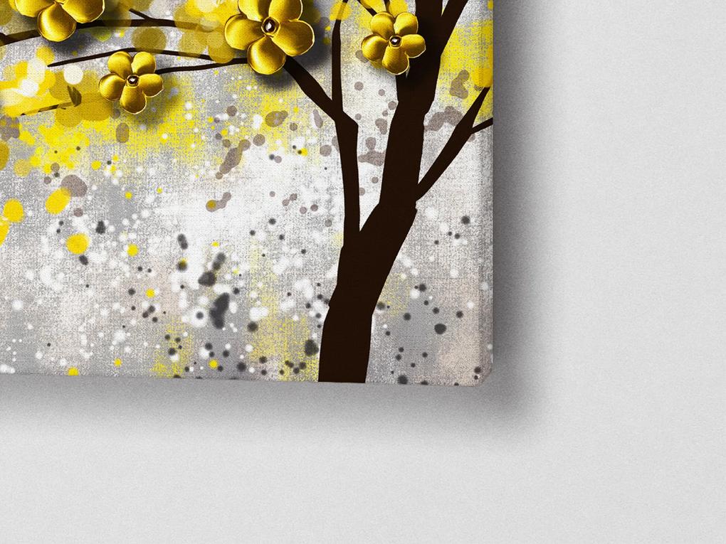Liox Obraz strom se žlutými květy Rozměr: 90 x 60 cm
