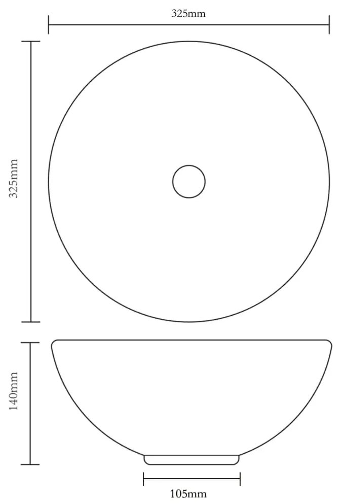vidaXL Marketos Umyvadlo do koupelny s vodovodní baterií keramické kulaté bílé